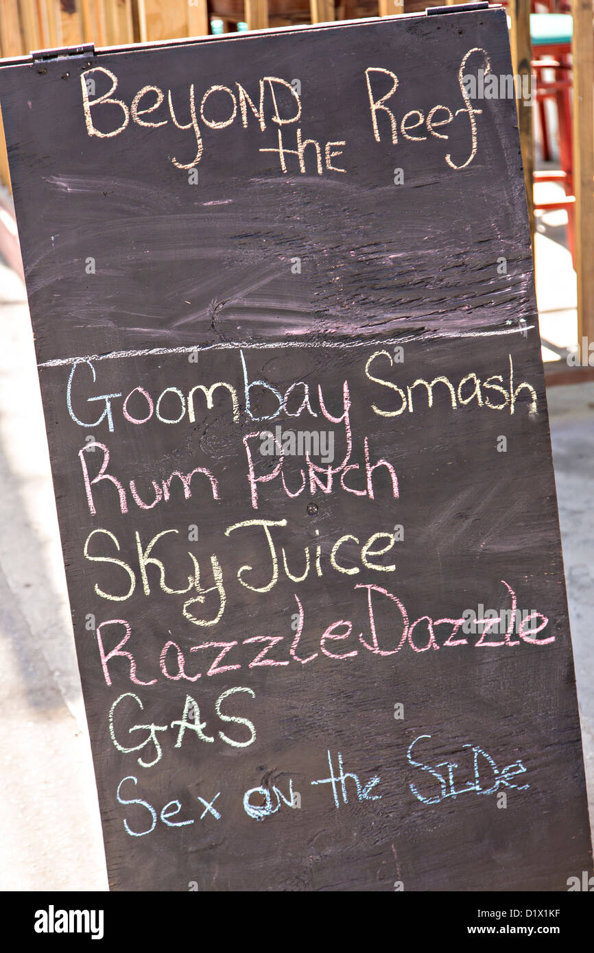 Bahamas beach bar sign hi-res stock photography and images - Alamy