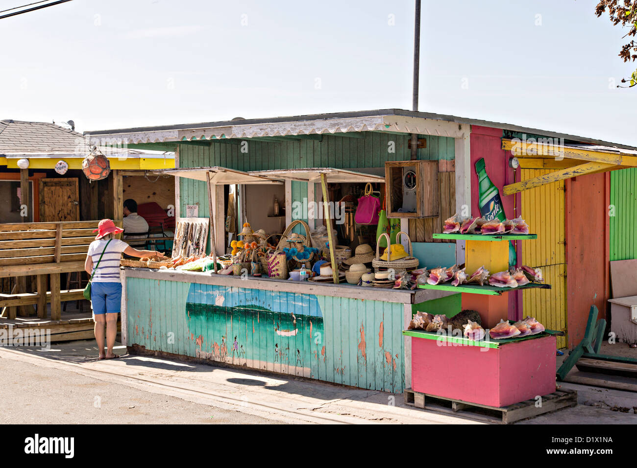 Beach side crafts shop in Dunmore Town, Harbour Island, The Bahamas ...