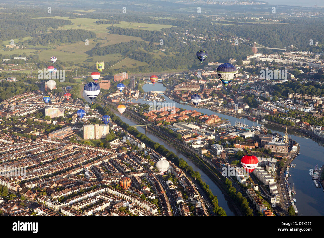Hot Air Balloon Flights over Bristol Stock Photo - Alamy