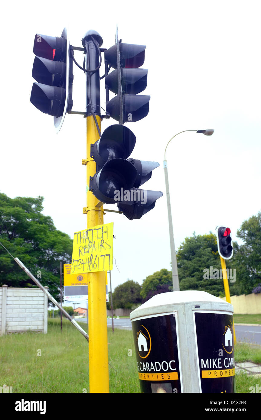 traffic lights and pedestrian signals in Johannesburg Stock Photo - Alamy