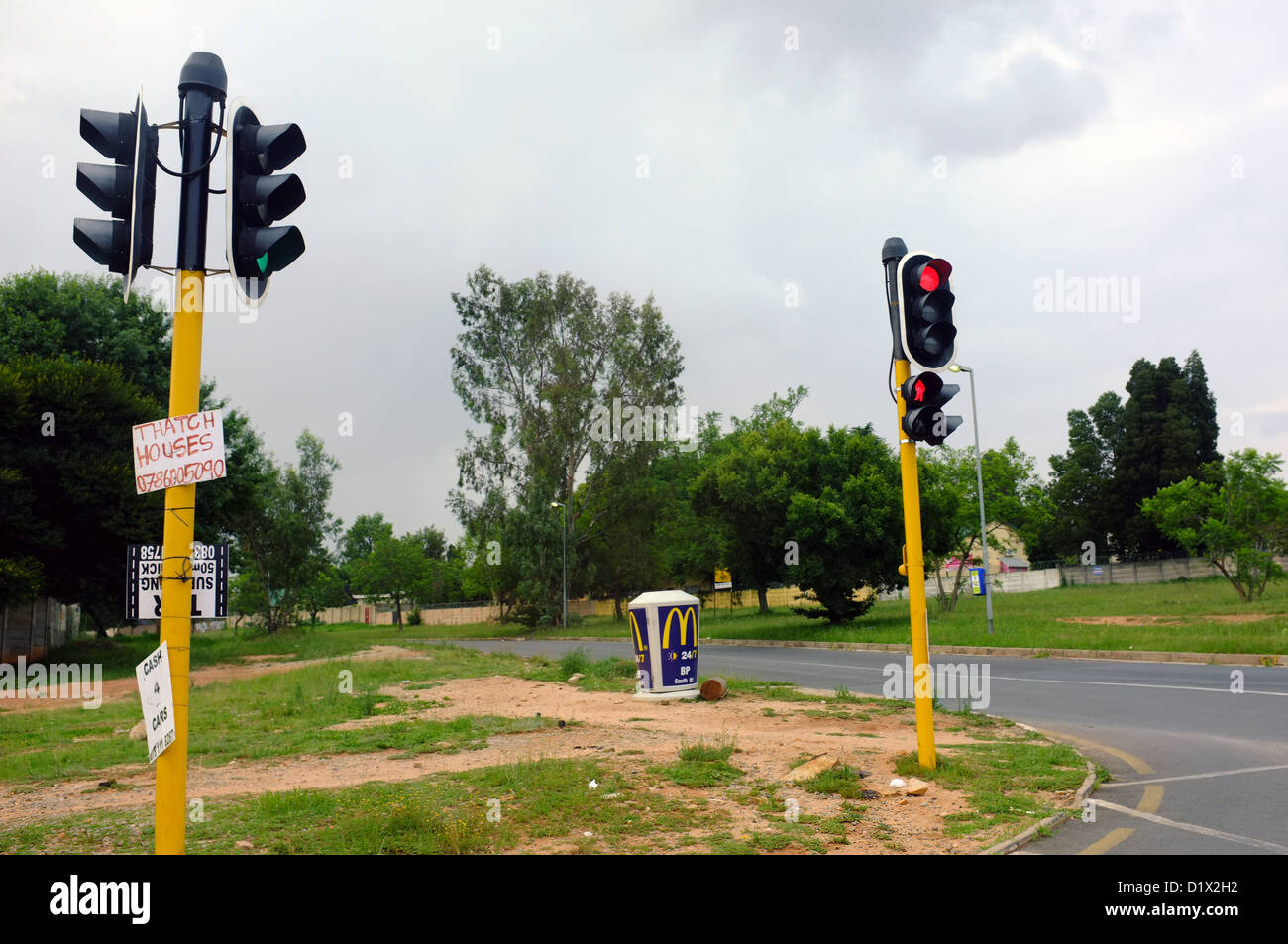 traffic lights and pedestrian signals in Johannesburg Stock Photo - Alamy