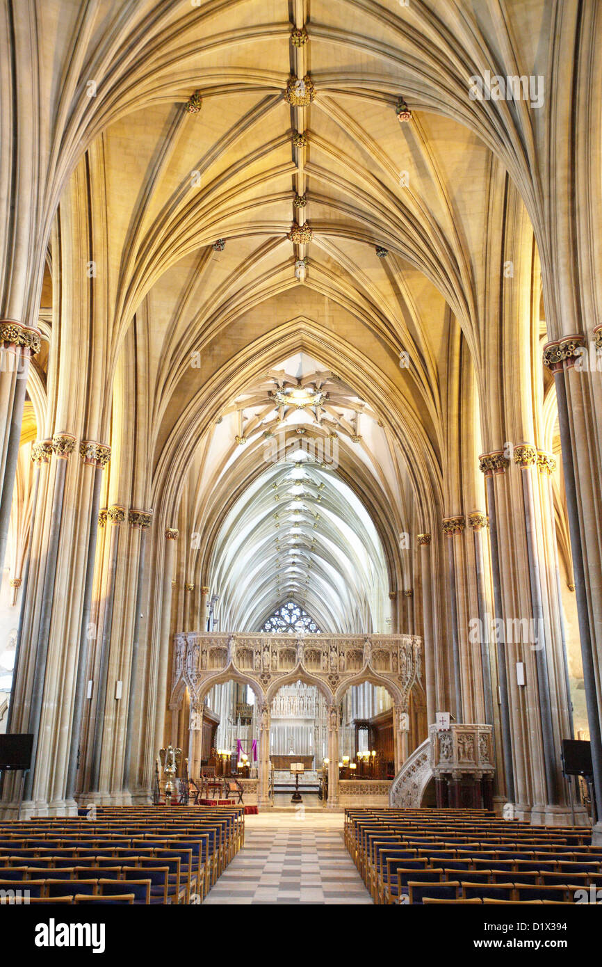 The Interior of Bristol Cathedral Stock Photo - Alamy