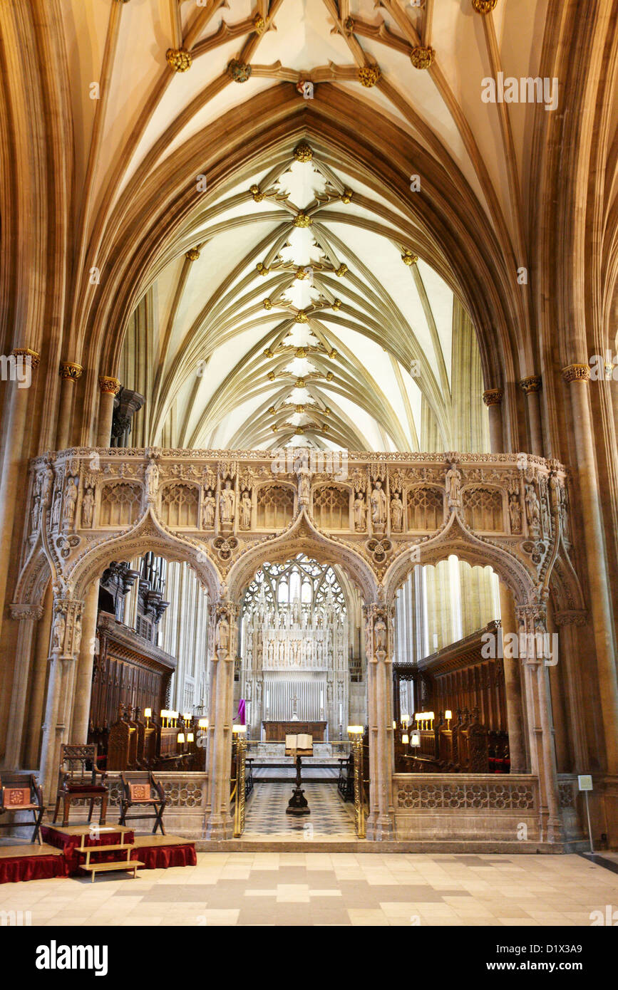 The Interior of Bristol Cathedral Stock Photo - Alamy