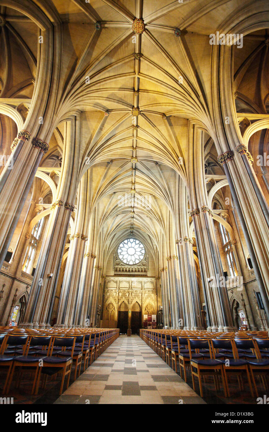 The Interior of Bristol Cathedral Stock Photo - Alamy