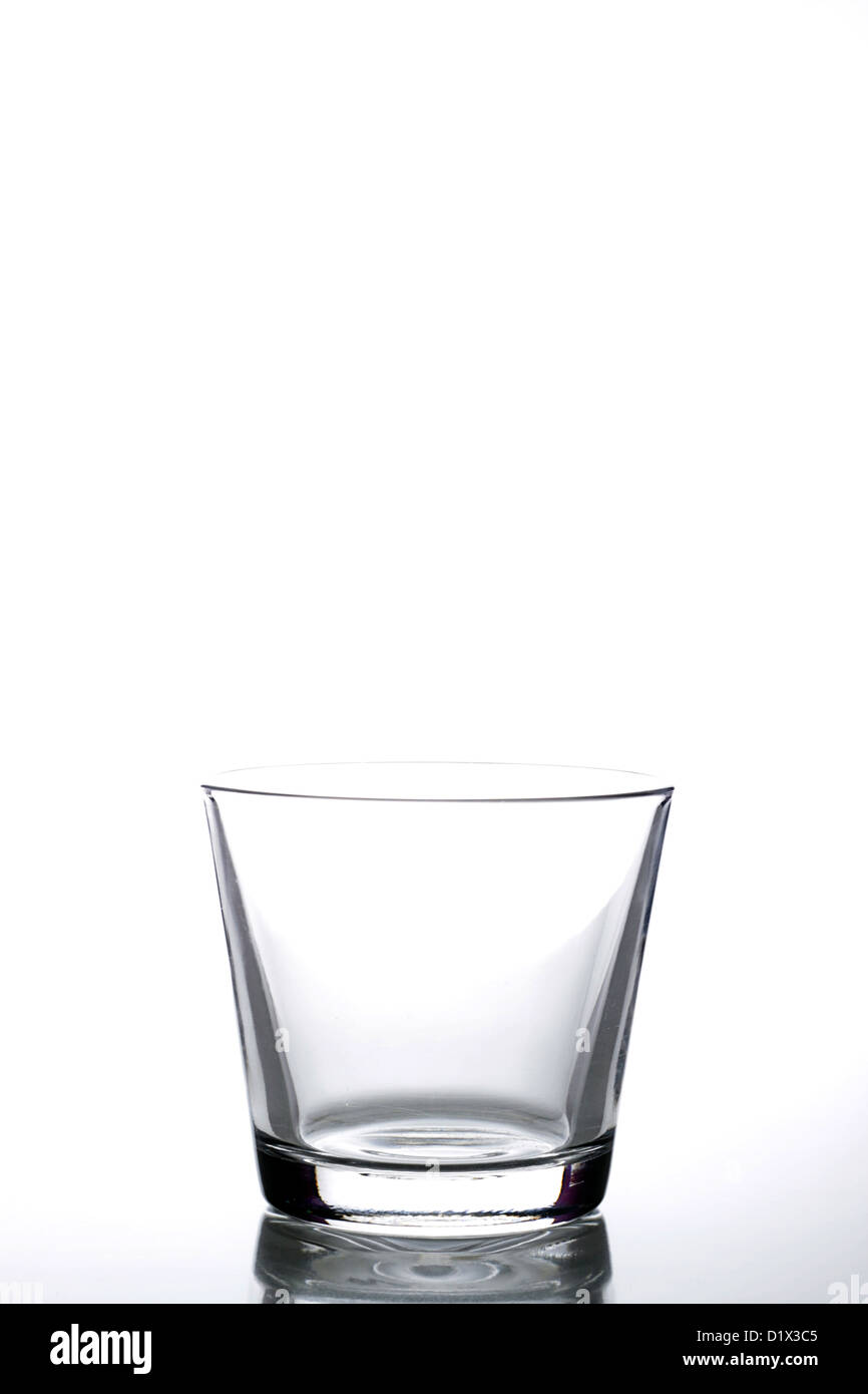 Empty glass on a white background Stock Photo - Alamy