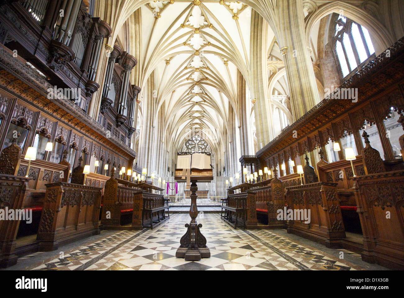 The Interior of Bristol Cathedral Stock Photo - Alamy