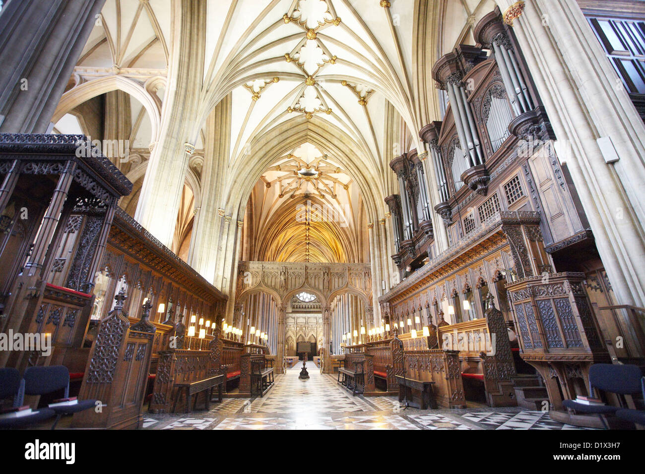 The Interior of Bristol Cathedral Stock Photo - Alamy