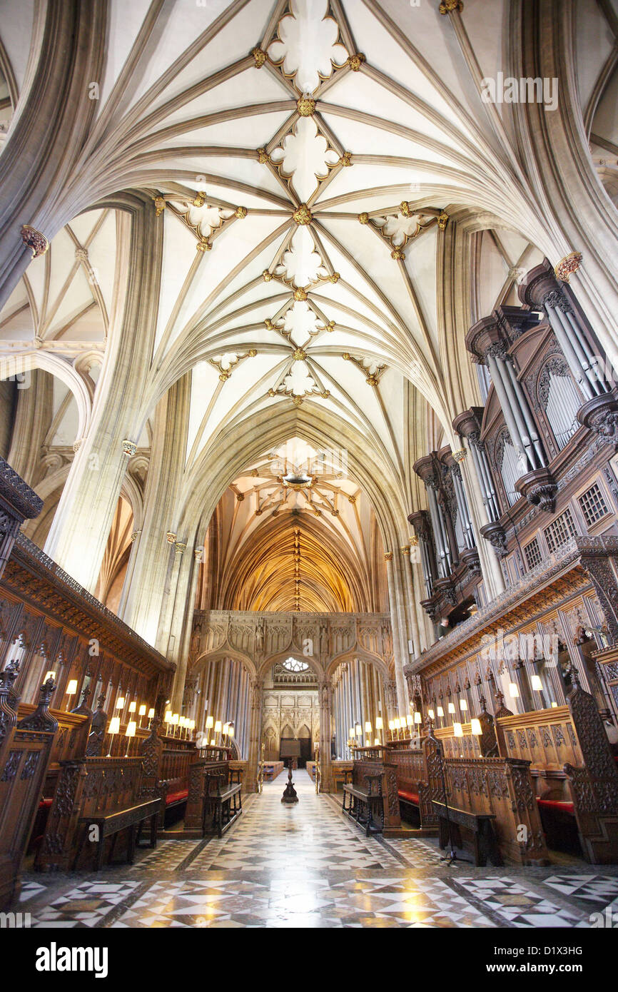 The Interior of Bristol Cathedral Stock Photo - Alamy