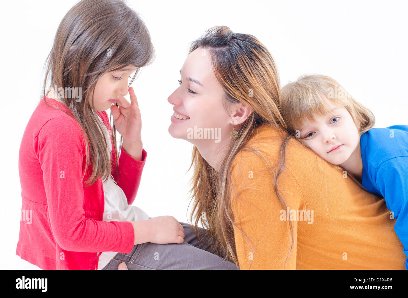 A mother consoling her litlte daughter Stock Photo - Alamy