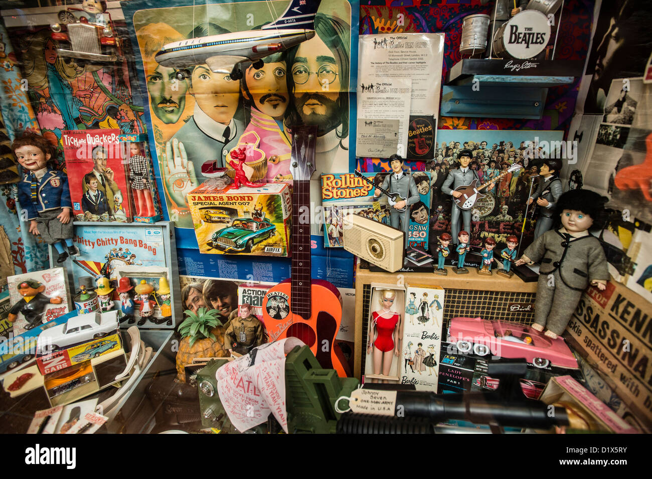 A collection of toys from the 1960's at the West Wales Museum of ...