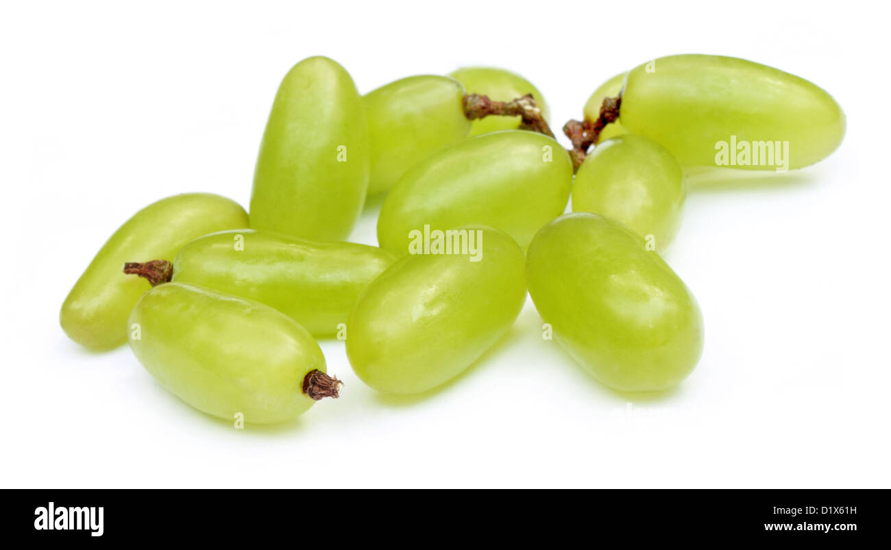 Fresh grapes isolated over white background Stock Photo - Alamy