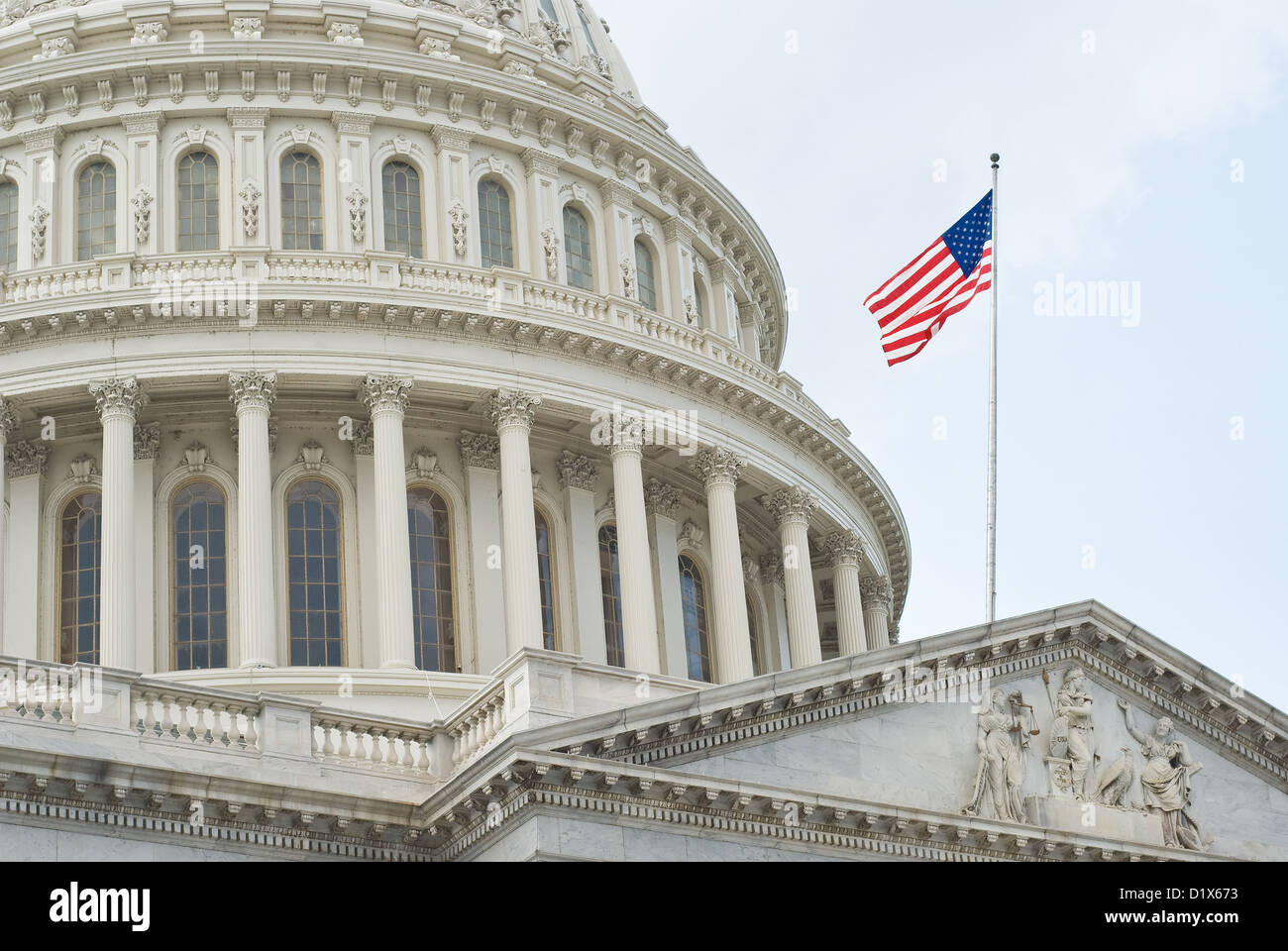 East Portico of United States Capitol in Washington Stock Photo - Alamy