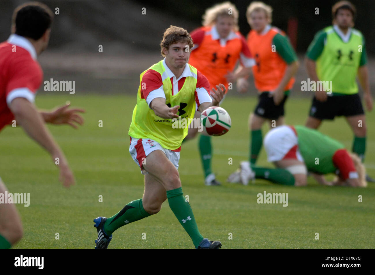 Wales rugby training at the Vale Resort in Cardiff ahead of their ...