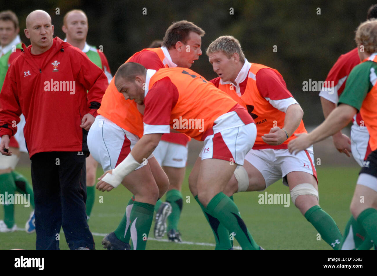 Wales rugby training at the Vale Resort in Cardiff ahead of their ...
