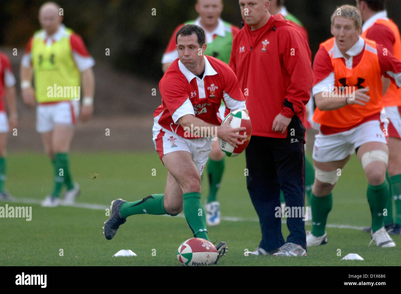 Wales rugby training at the Vale Resort in Cardiff ahead of their ...