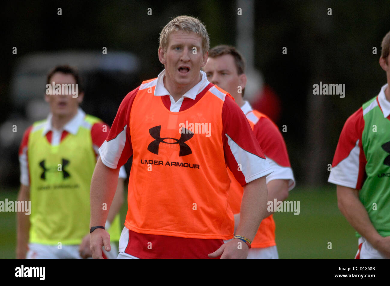 Wales rugby training at the Vale Resort in Cardiff ahead of their ...