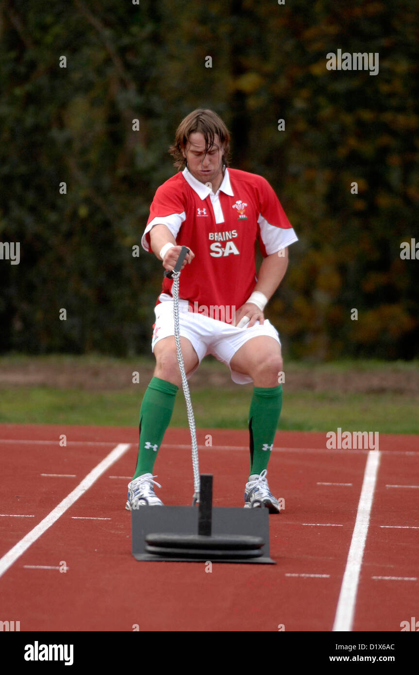 Wales rugby training at the Vale Resort in Cardiff ahead of their ...