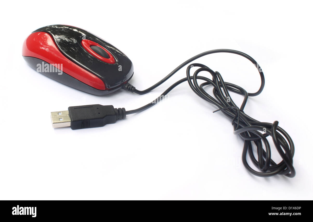 Close up of computer mouse over white background Stock Photo - Alamy
