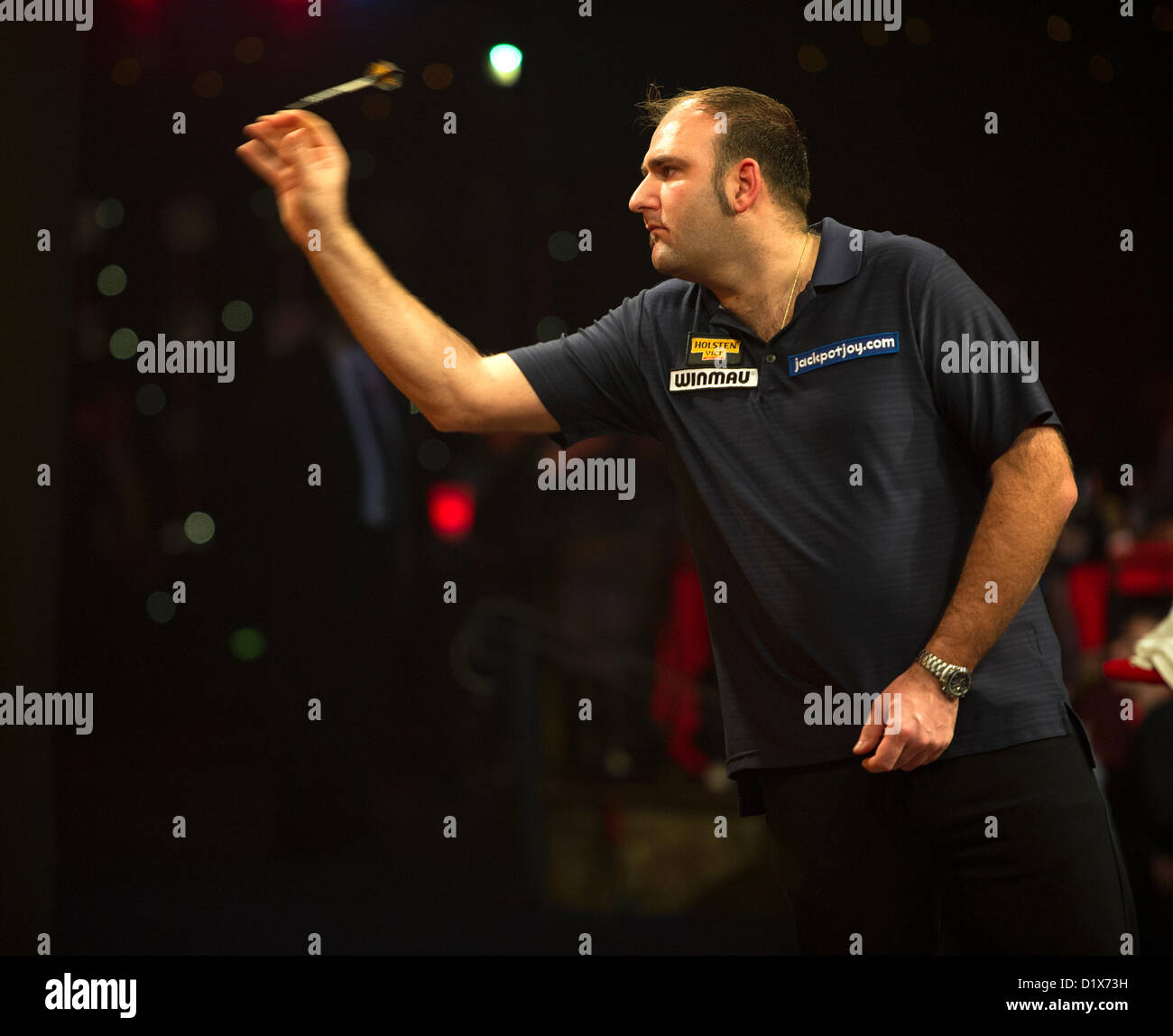 07.01.2013 Frimley Green, England. Scott Waites (ENG) (3) in action ...