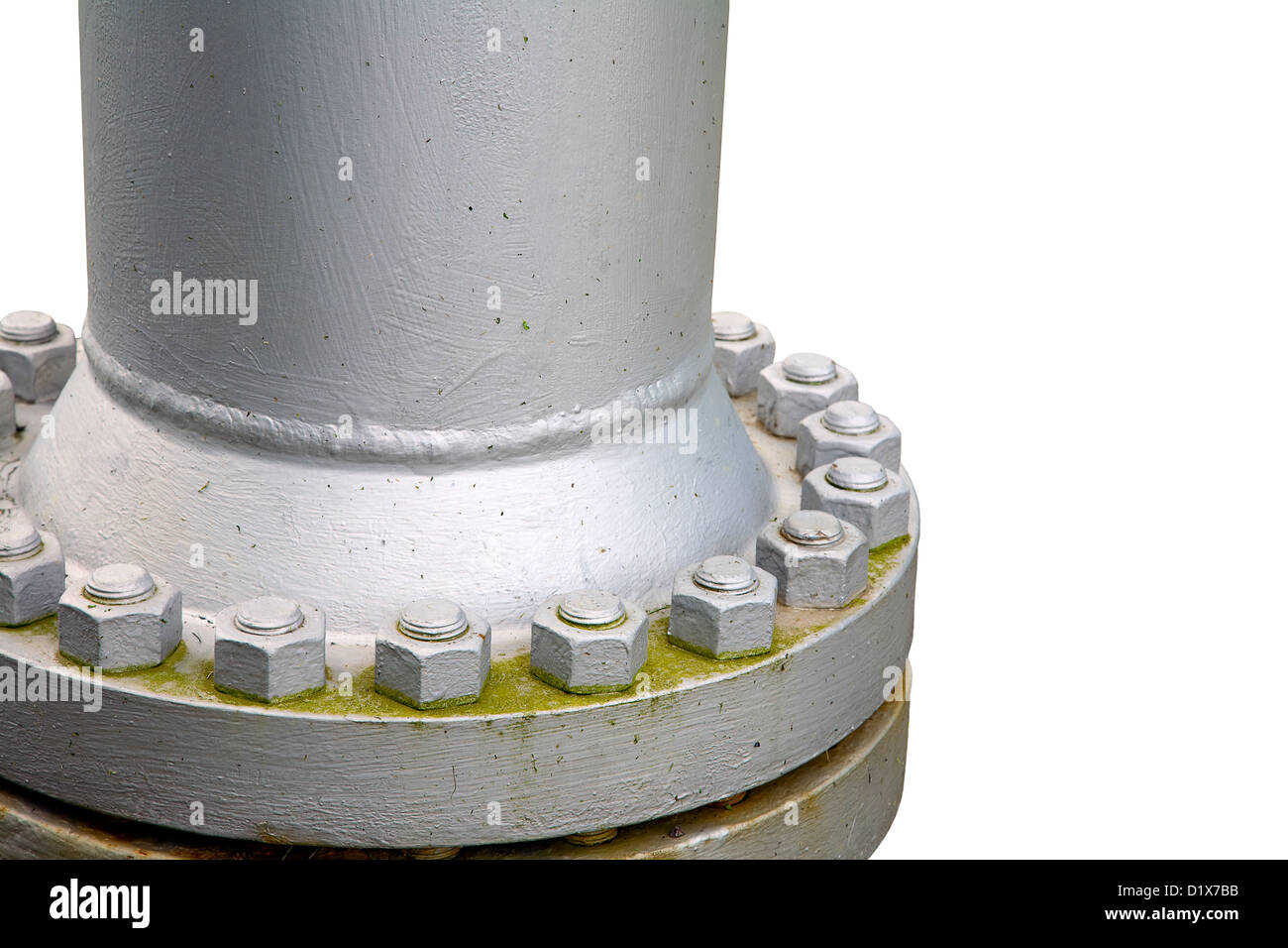 Close up of a steel gas pipe isolated on white background Stock Photo ...