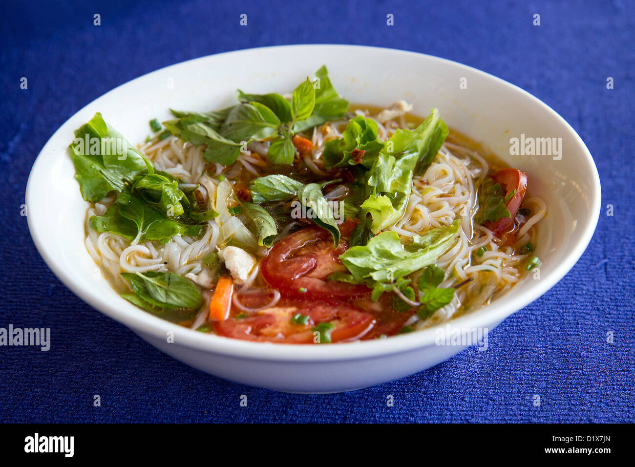 bowl of soup Pho restaurant in Laos Stock Photo - Alamy