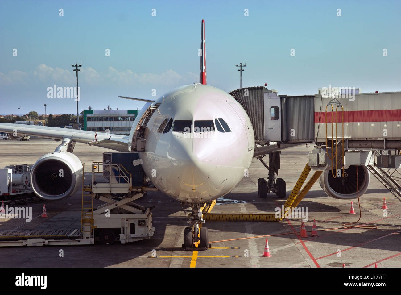 preparing the aircraft for takeoff Stock Photo - Alamy