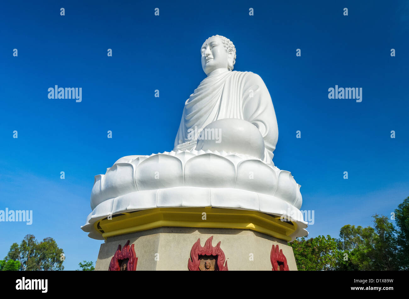 Giant Buddha Statue, Long Son Pagoda. Nha Trang, Vietnam Stock Photo ...