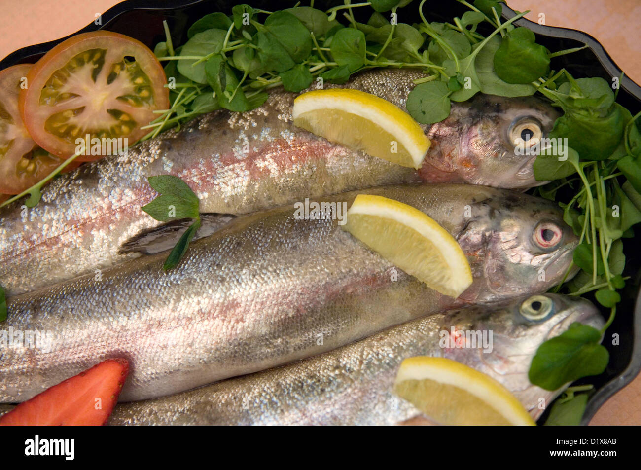 A prepared fish dish Stock Photo - Alamy