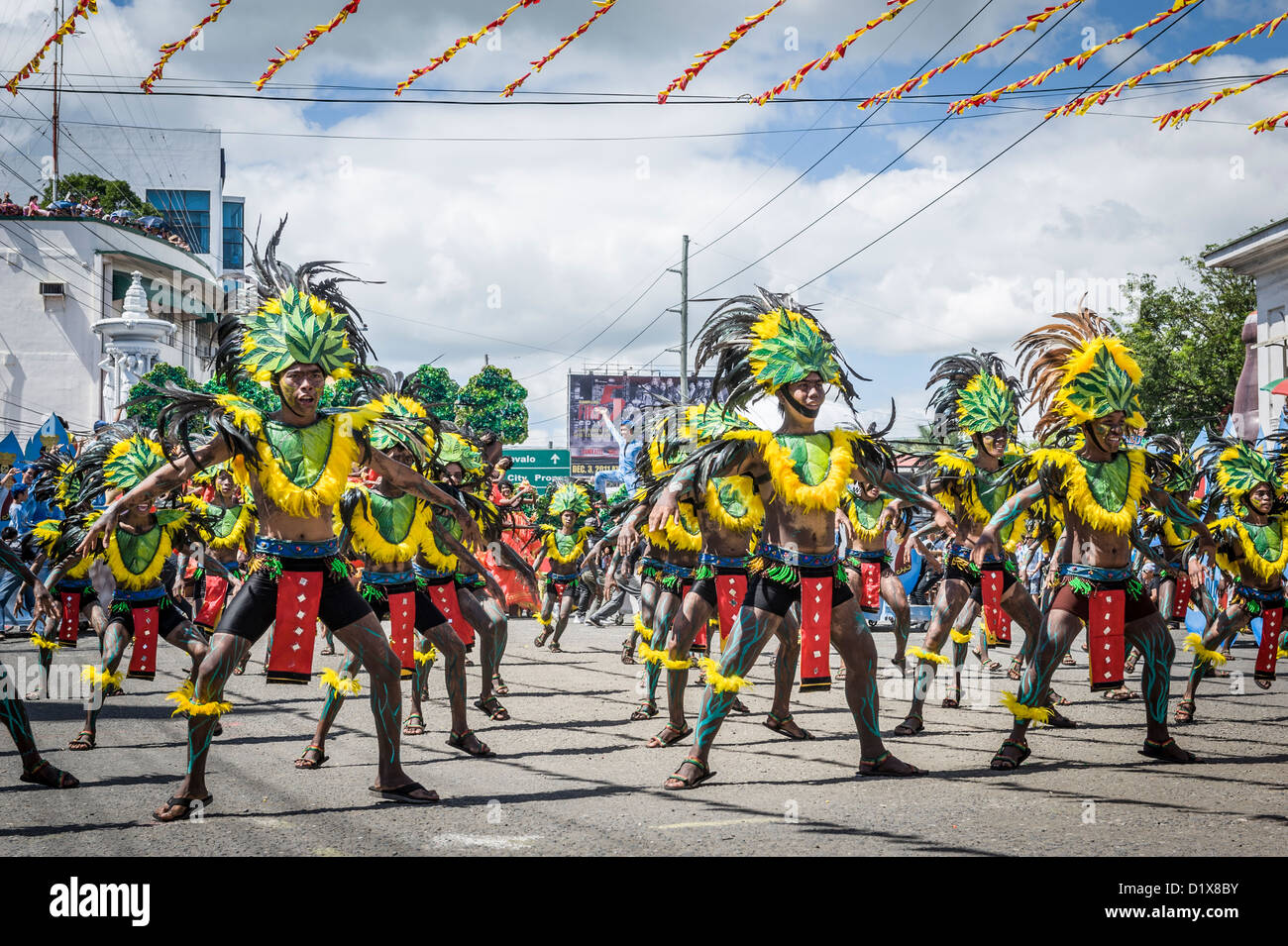 Participants of the dance contest during the celebration of Dinagyang ...