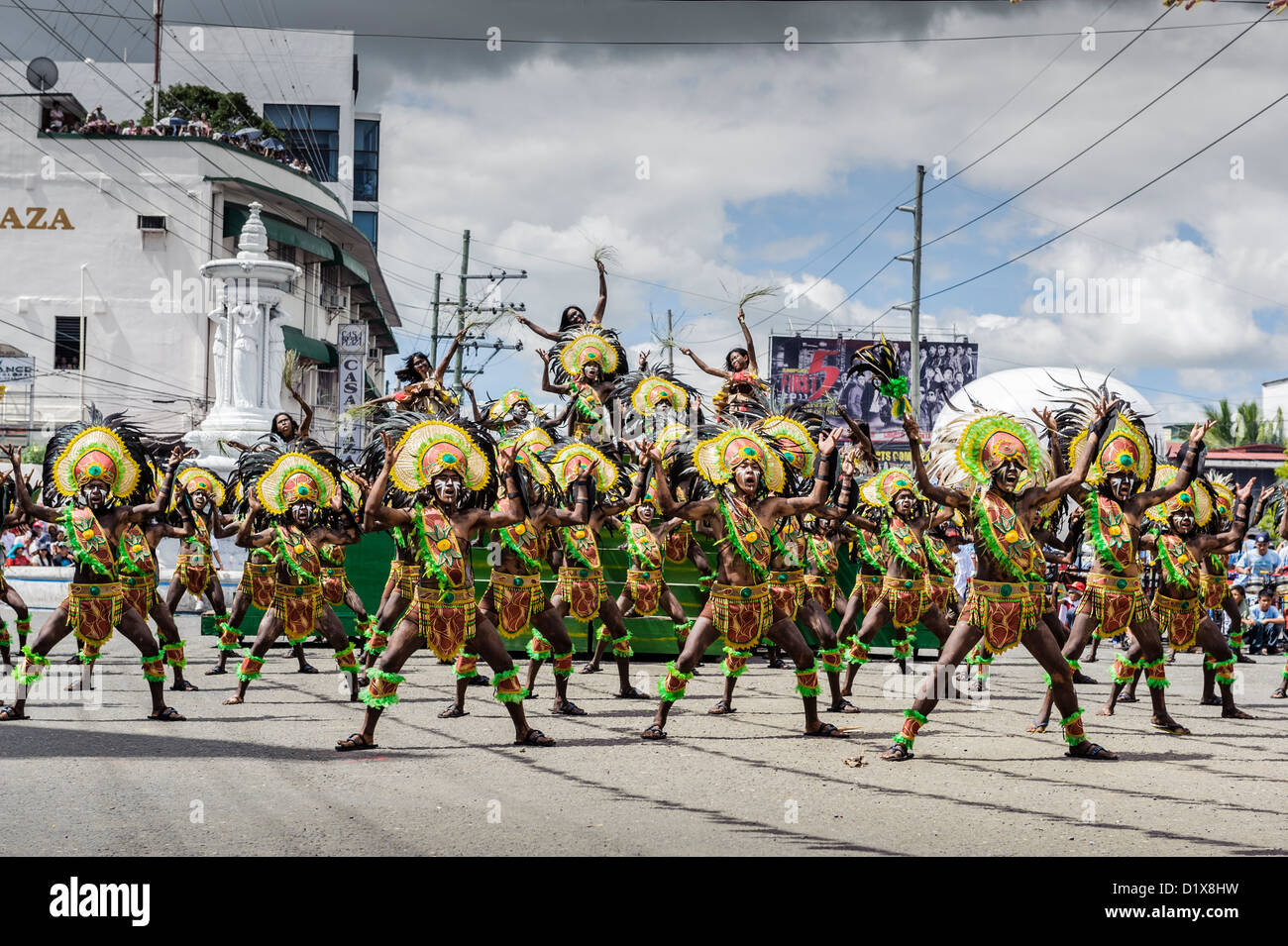 Participants of the dance contest during the celebration of Dinagyang ...