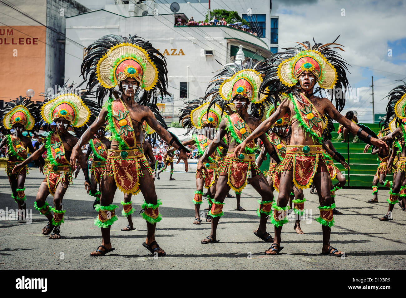 Participants of the dance contest during the celebration of Dinagyang ...