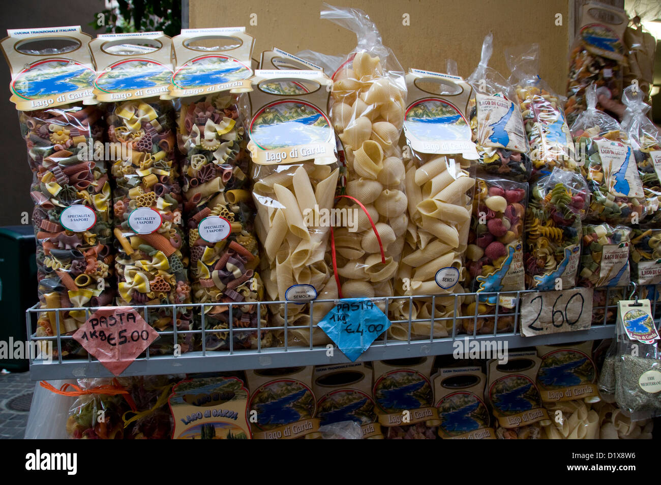 Italian condiments on sale in Garda in Lake Garda,Veneto, Italy Stock ...
