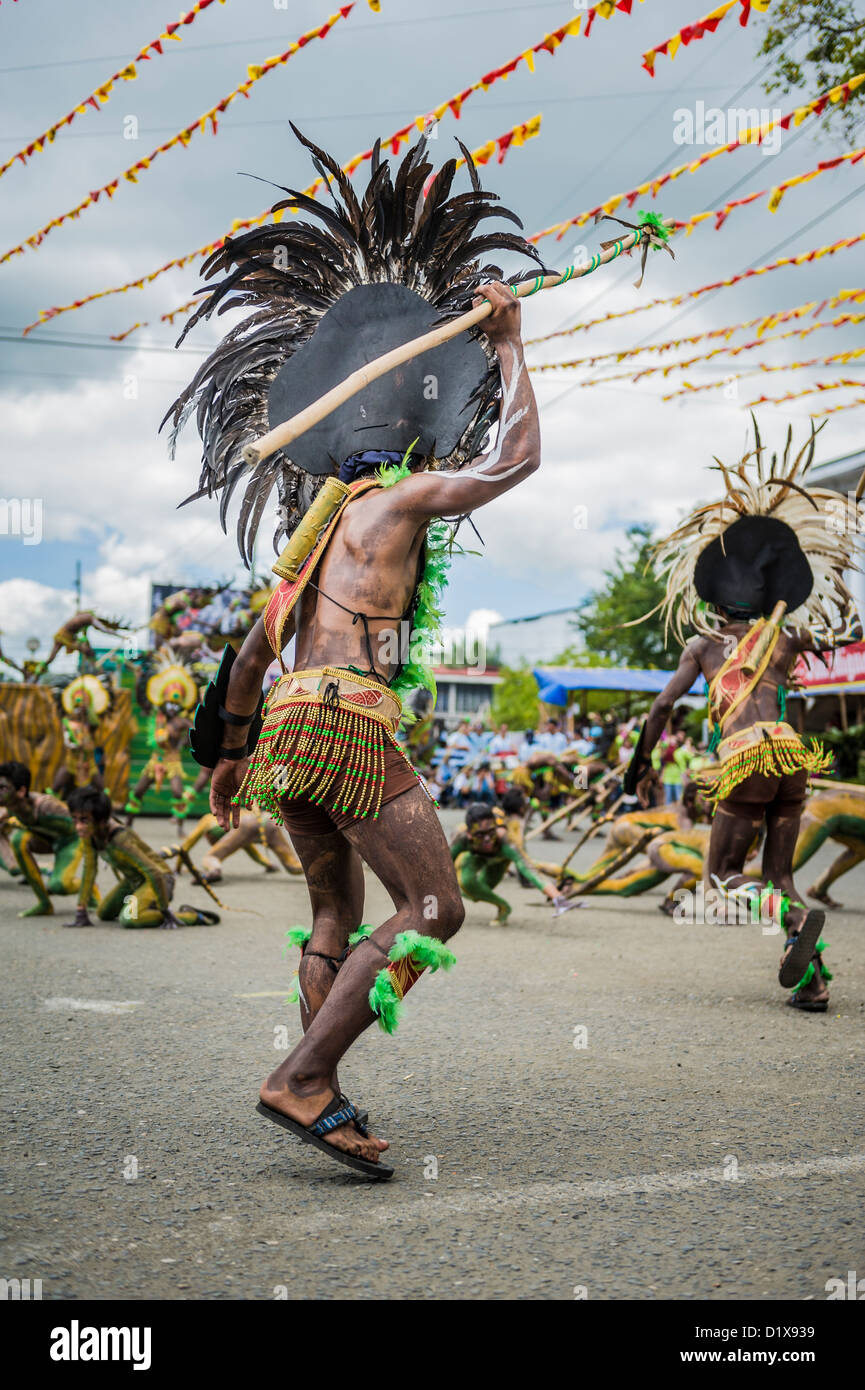 Participants of the dance contest during the celebration of Dinagyang ...