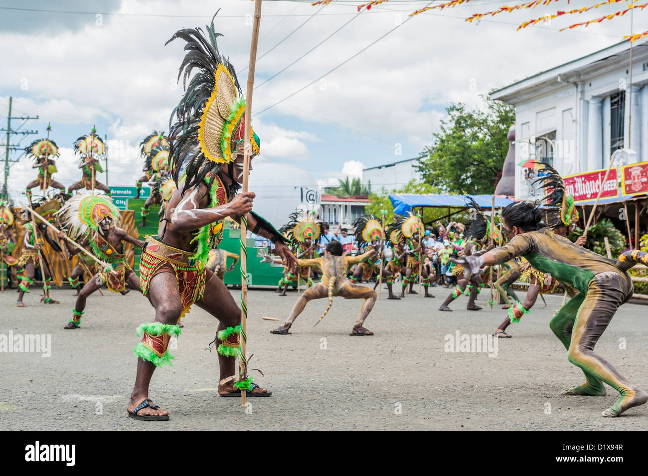 Participants of the dance contest during the celebration of Dinagyang ...
