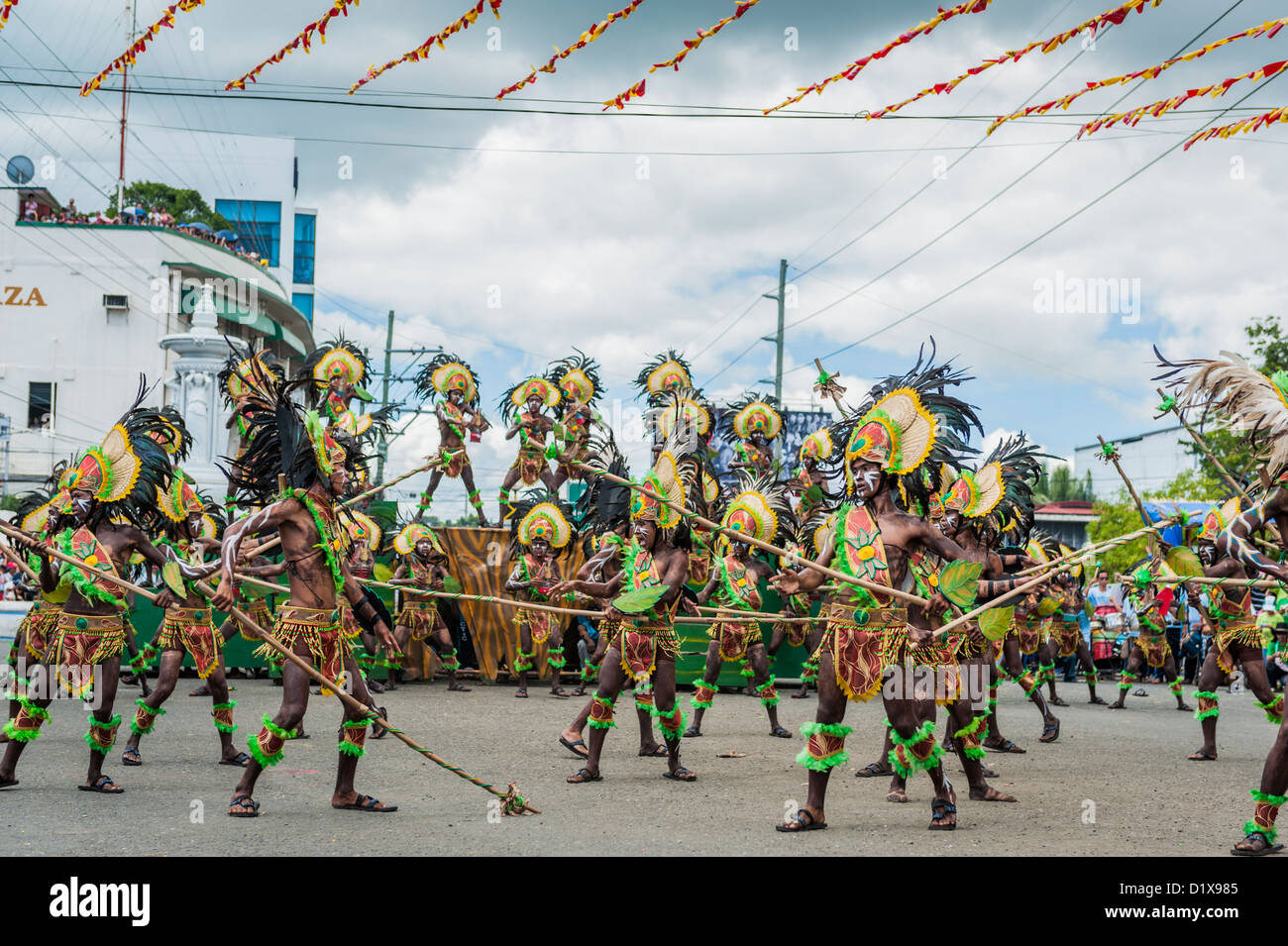 Participants of the dance contest during the celebration of Dinagyang ...