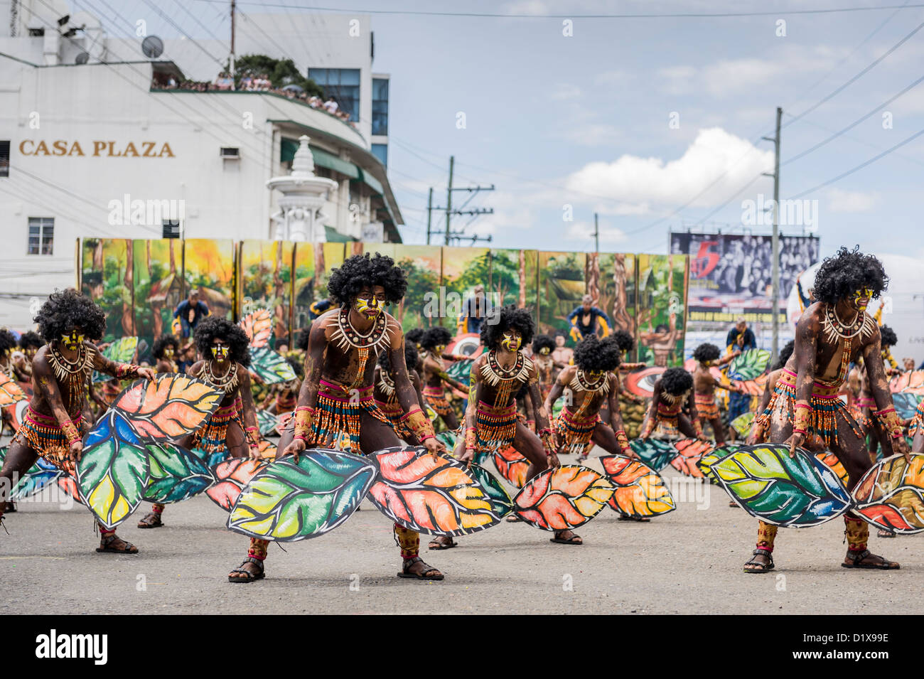 Participants of the dance contest during the celebration of Dinagyang ...