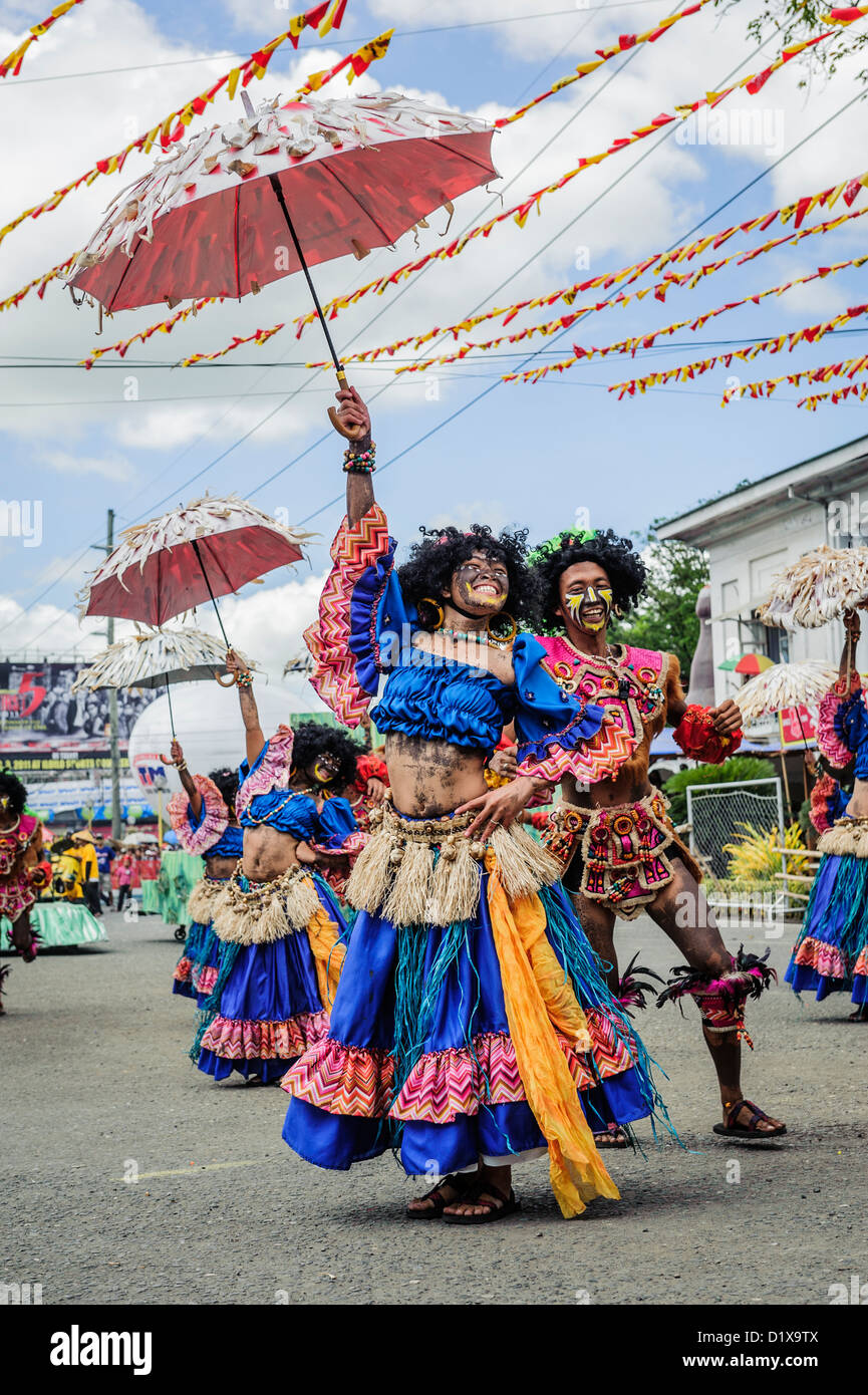 Participants of the dance contest during the celebration of Dinagyang ...