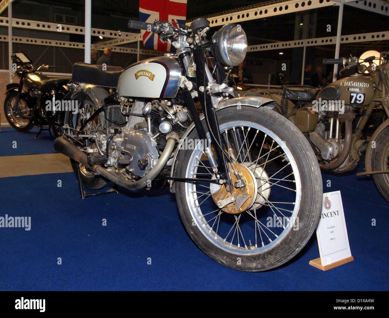 Liege Vintage show 2010 Vincent Greyflash 500cc (1949 Stock Photo - Alamy