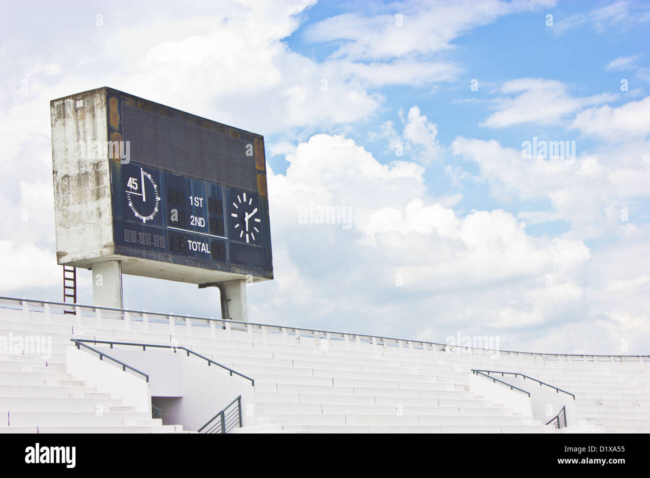 Old scoreboard and bleacher Stock Photo - Alamy