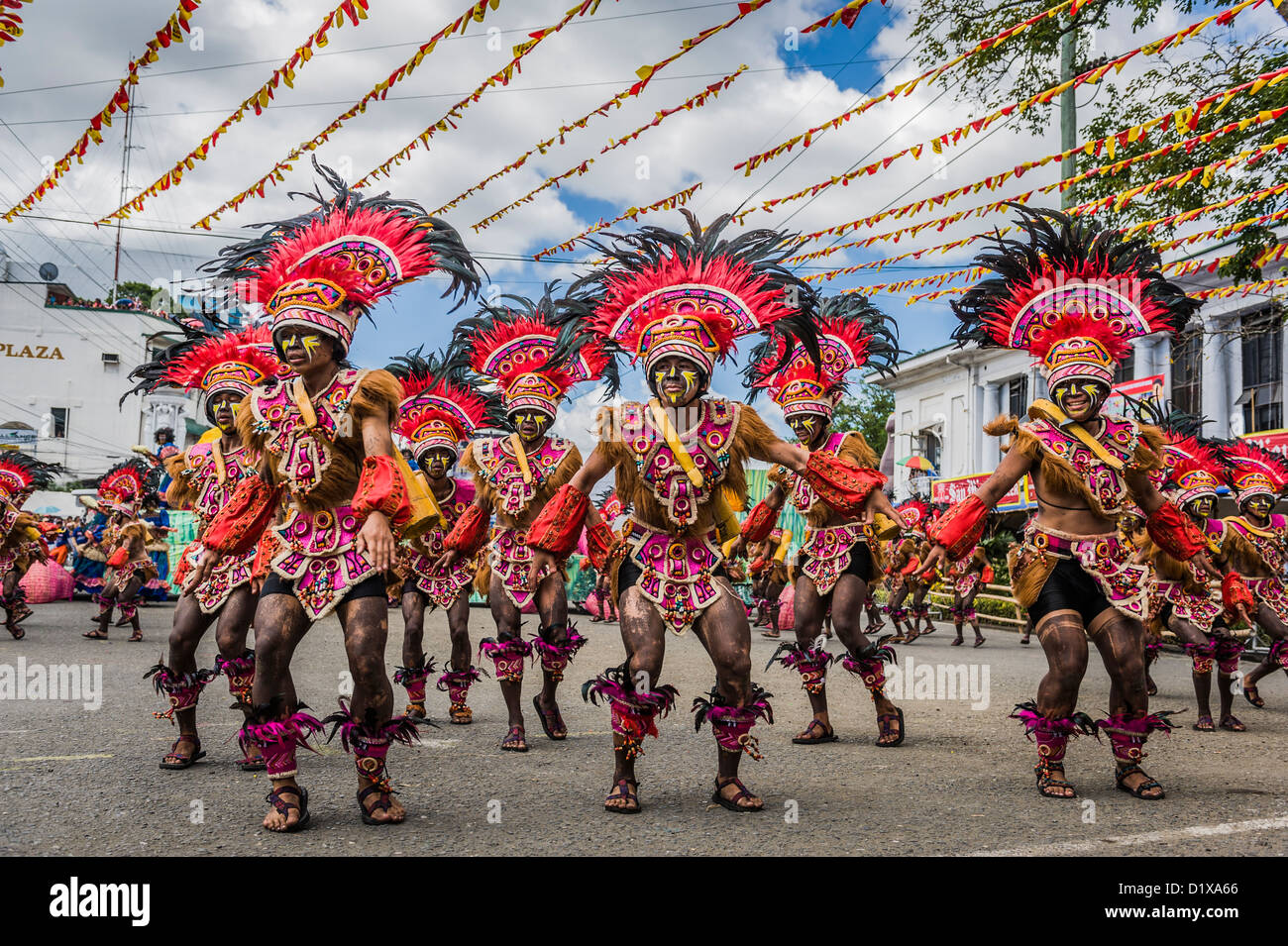 Participants of the dance contest during the celebration of Dinagyang ...
