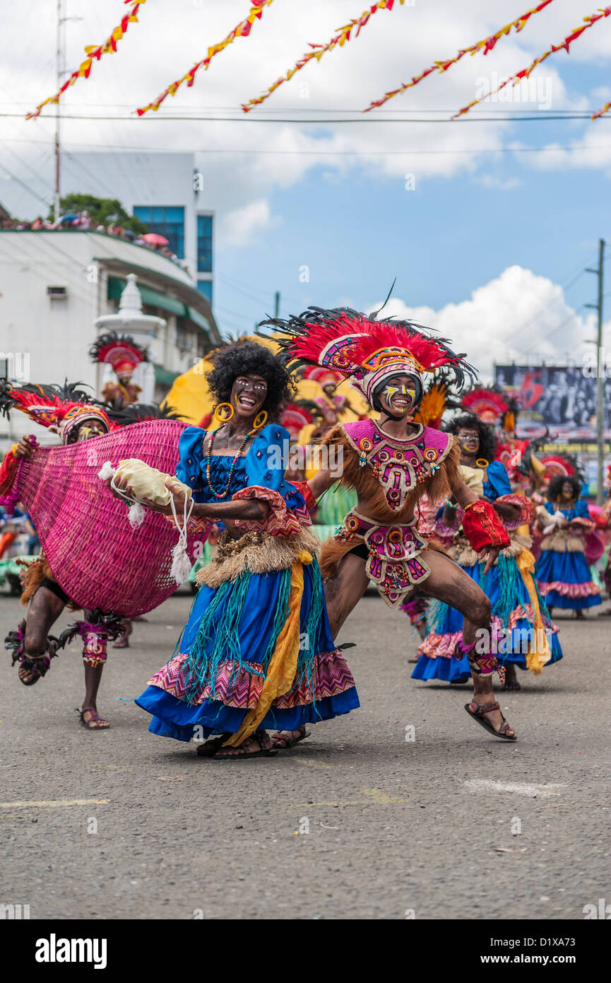 Participants of the dance contest during the celebration of Dinagyang ...