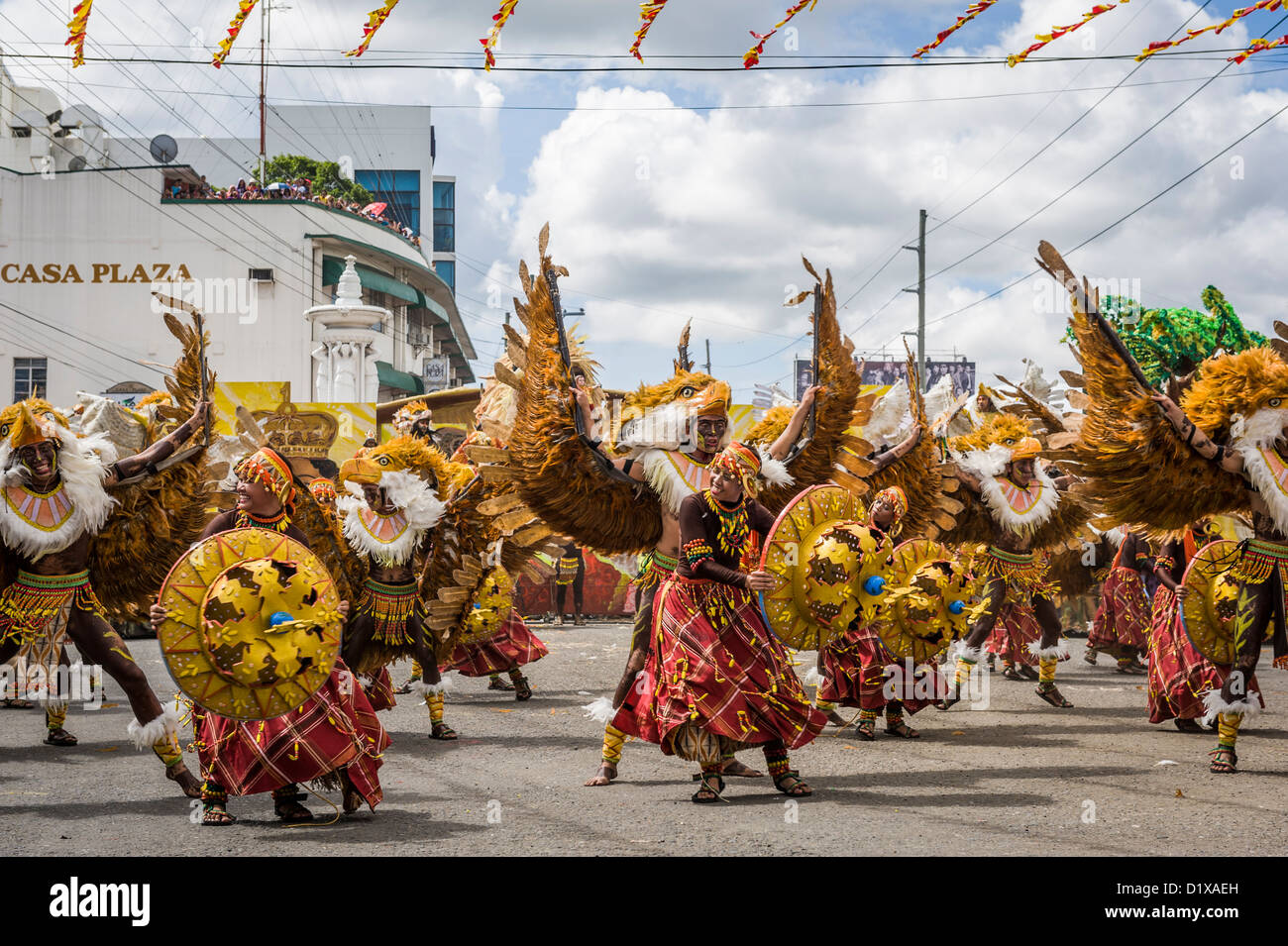Participants of the dance contest during the celebration of Dinagyang ...