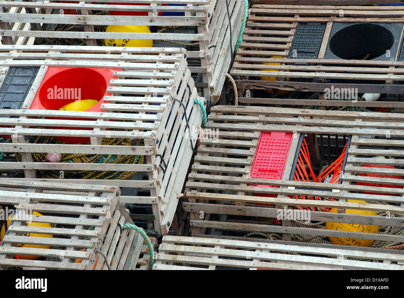 Wooden Cray Pots Stock Photo - Alamy