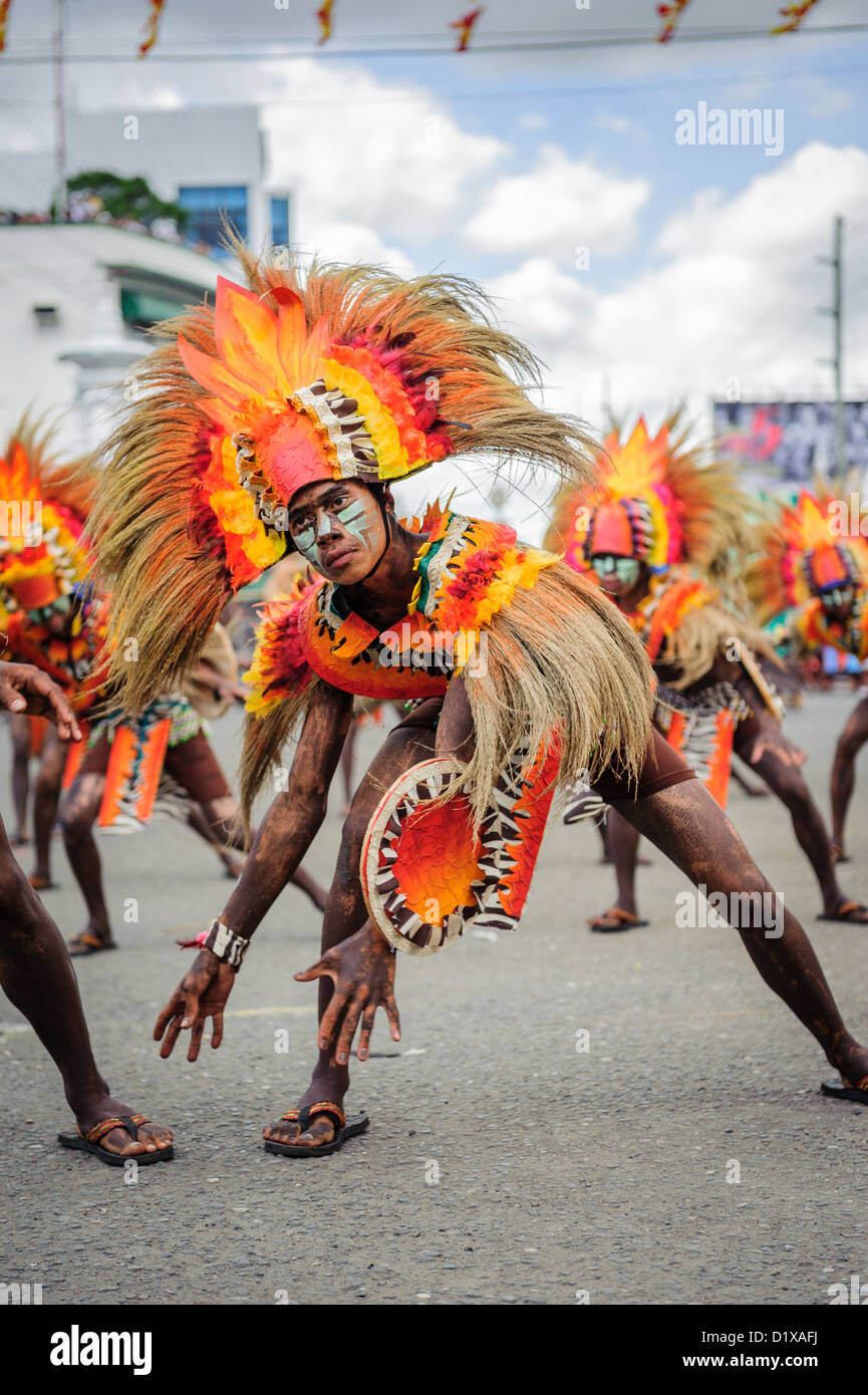 Participants of the dance contest during the celebration of Dinagyang ...