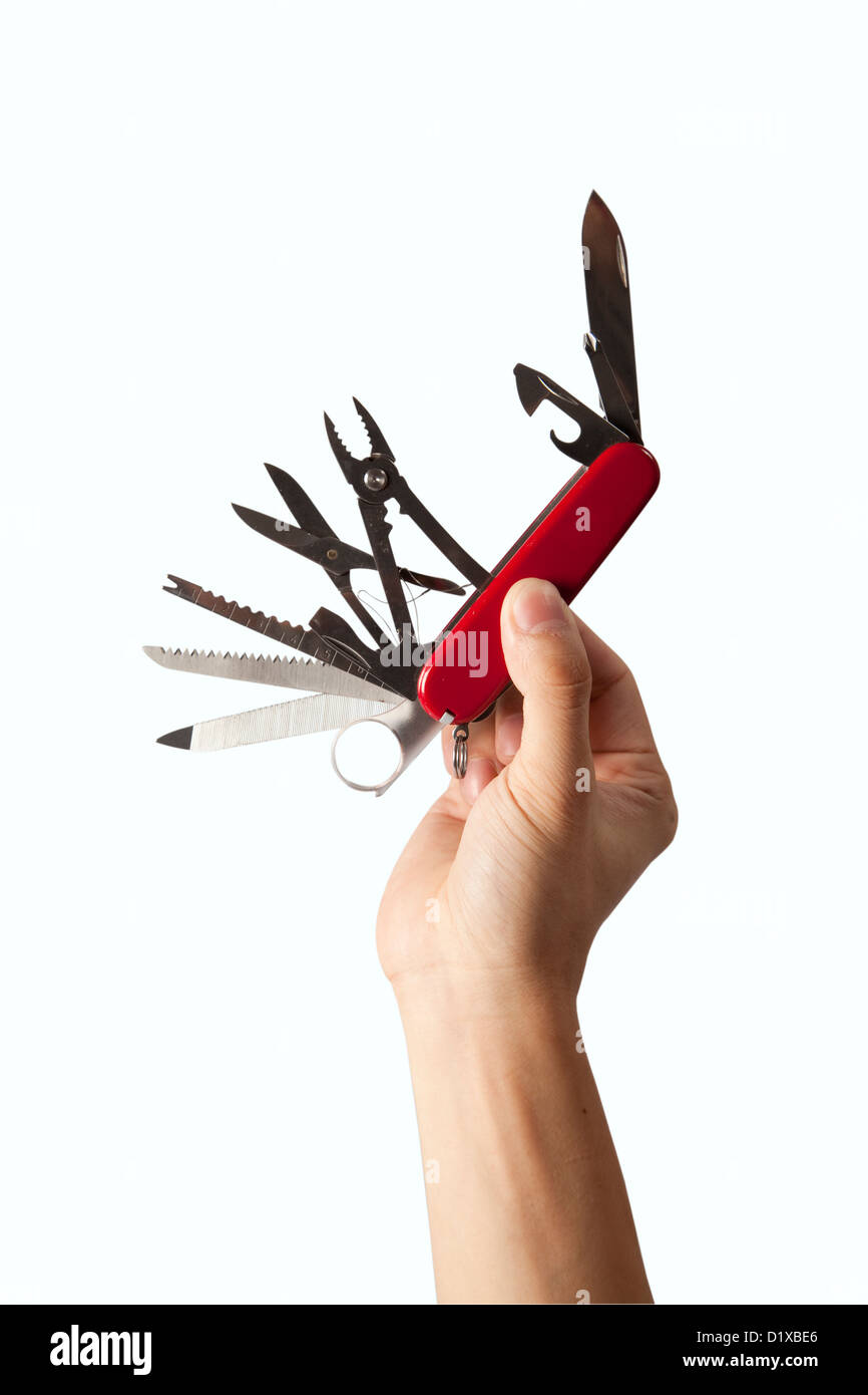 multi tools with hands Stock Photo - Alamy