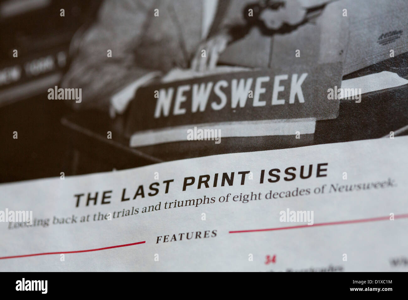 The final print edition of Newsweek magazine Stock Photo - Alamy