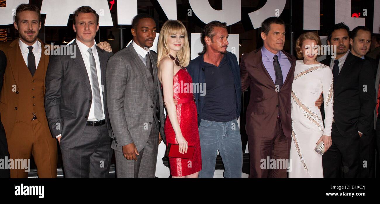 Ryan Gosling, Ruben Fleischer, Anthony Mackie, Emma Stone, Sean Penn ...