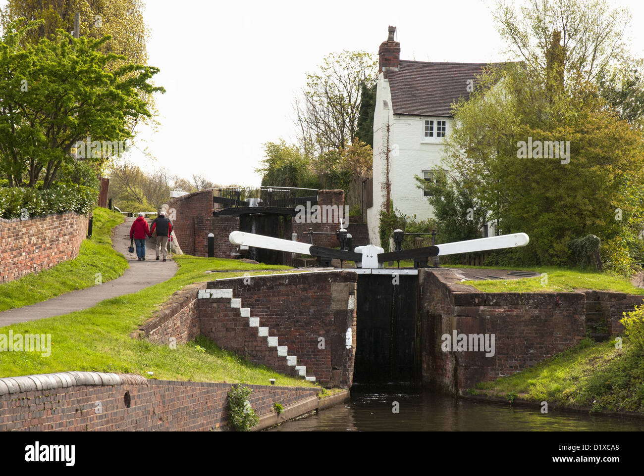 Locks on the Stourbridge Canal near the Red House Glass Cone at ...
