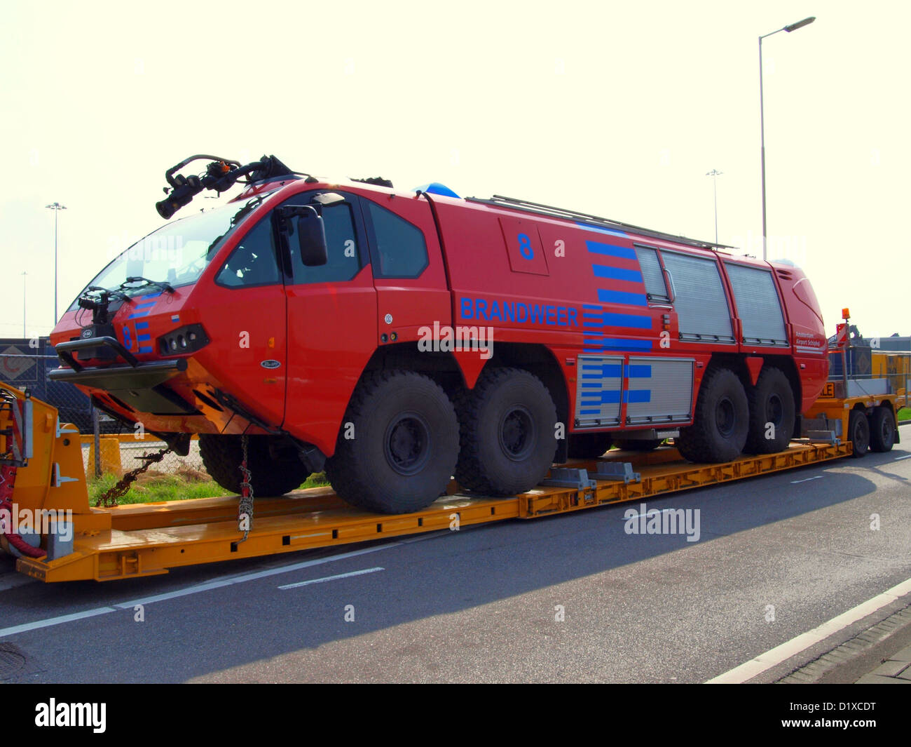 The Fire Engine Brandweer at Amsterdam Airport (Schiphol) is a ...