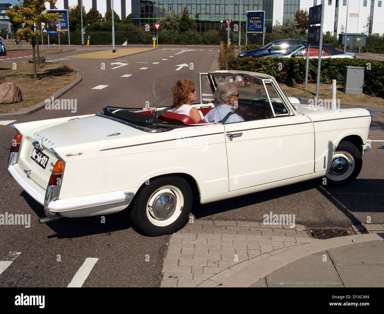 The Triumph Herald Cabriolet, displayed at the Classic Car Meeting in ...